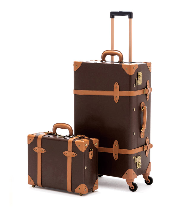 Minimalism Vintage Cocoa Brown Luggage Set | COTRUNKAGE