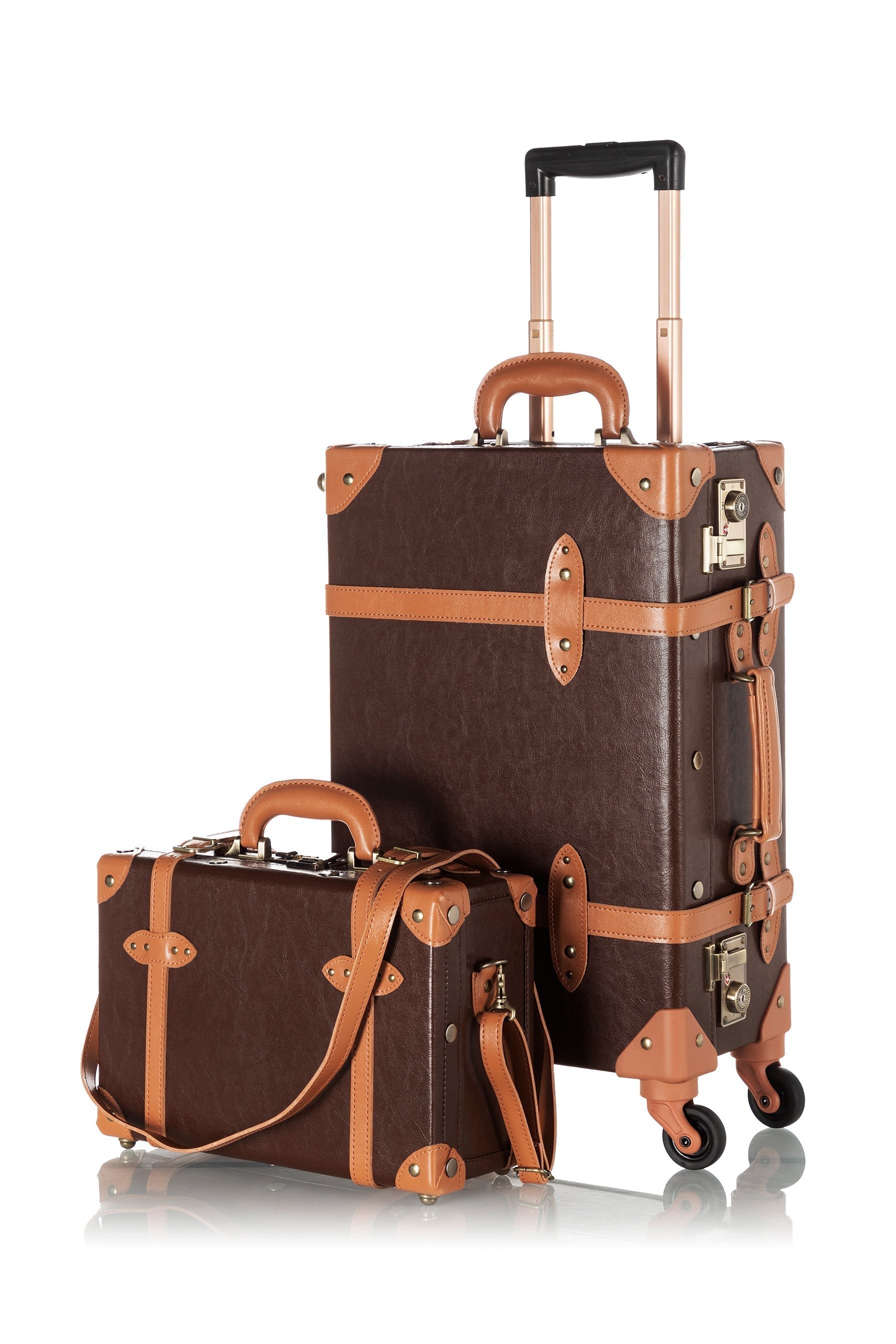 Minimalism Vintage Cocoa Brown Luggage Set | COTRUNKAGE