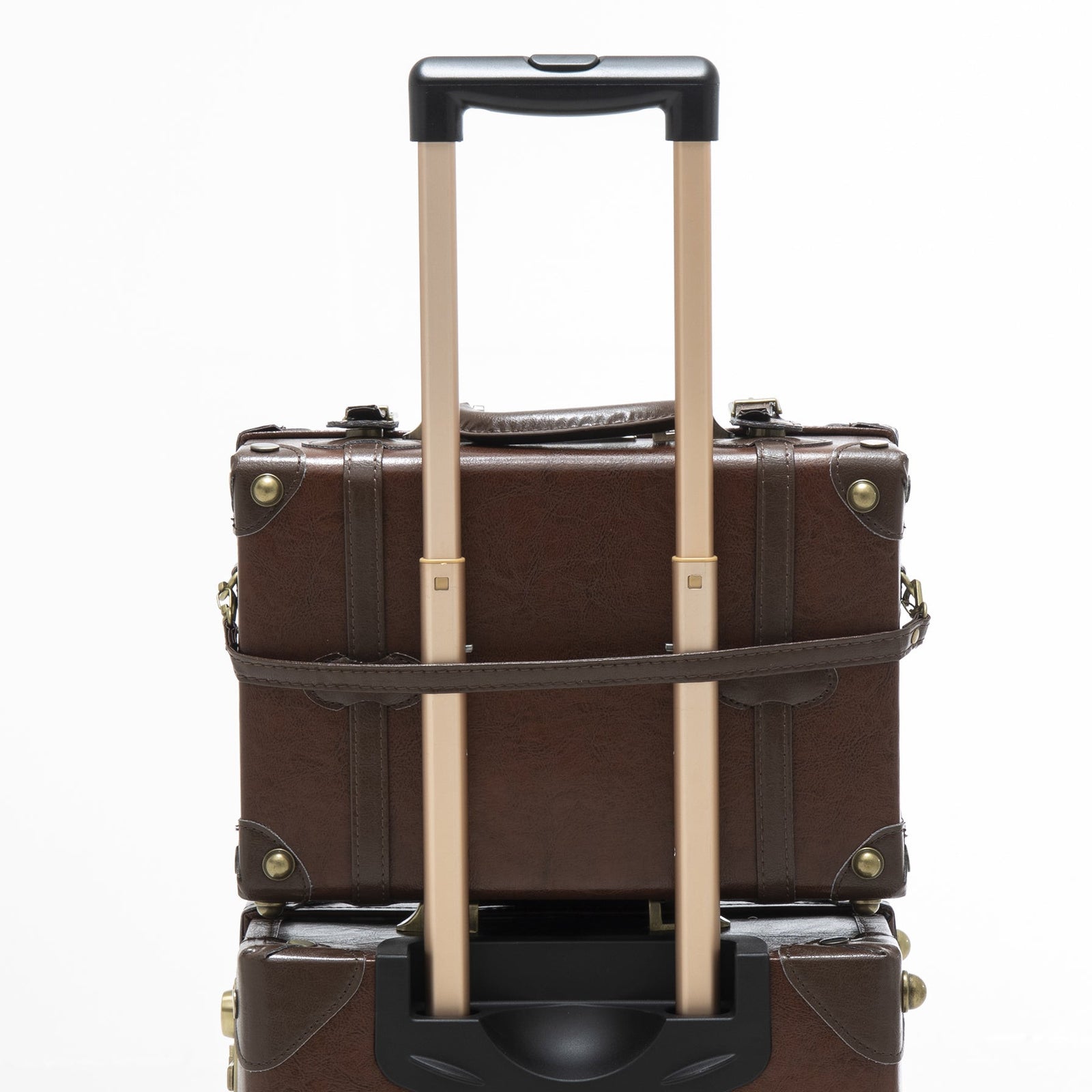 Handmade Spinner Black and Brown Luggage Sets | COTRUNKAGE